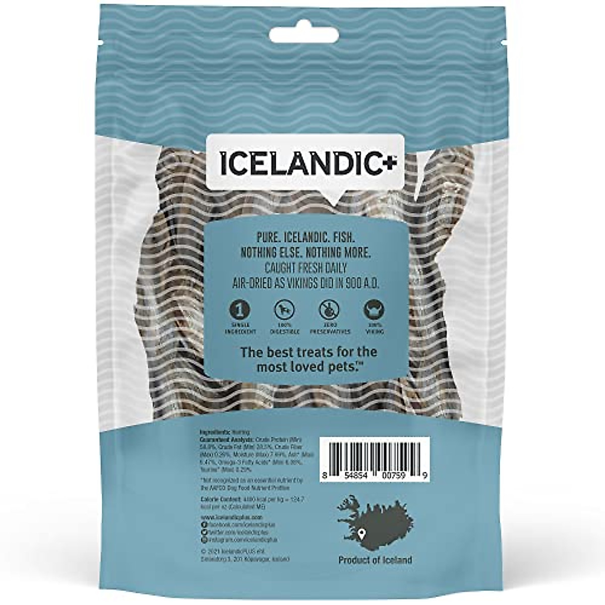 Icelandic+| All-Natural Cat Treats| Whole Fish Herring, 1.5 oz., Grey