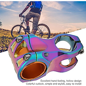 ZECHAO Bike Handlebar Stem,31.8‑35x50mm Colorful Bike Handlebar Stem for Road Bike Mountain Bike Bike Cycling Short Riser Bike Stem