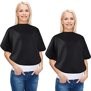 2 Pcs Makeup Cape Makeup Bib Smock Waterproof Beauty Salon Barber Bib Dye Cape Styling Shampoo for Hairdresser Artist Clients