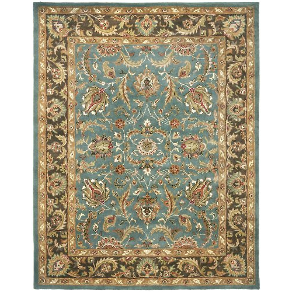 SAFAVIEH Heritage Collection 11' x 17' Blue / Brown HG812B Handmade Traditional Oriental Premium Wool Area Rug