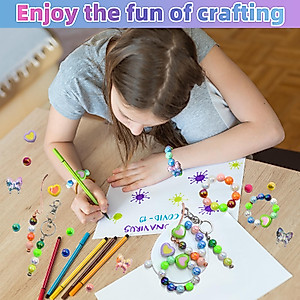 254 Pieces Beads for Pens - 16MM Acrylic Loose Beads Bulk Set - Beads Kit for Crafts - Fit for Jewelry Making, Bracelets, Beadable Pens, and Focal Beads - Cute Beads for DIY Supplies