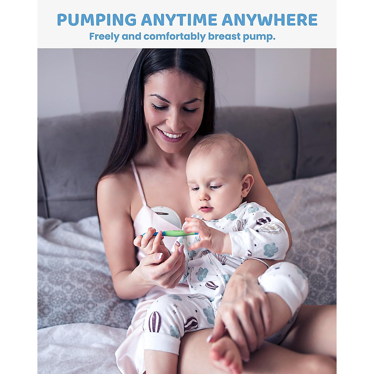 NICEGREEN LIFE Breast Pumps Hands-Free, Wearable Breast Pump for Breastfeeding, 3 Modes & 12 Levels with LED Display, Low Noise with Memory Function Electric Rechargeable Pump