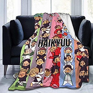 MKJIH Haikyu-u!! Fleece Throw Blanket Super Soft Plush Blanket for Bed Couch Sofa 50 X 40 in