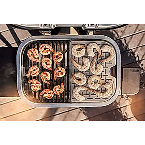 Weber Lumin Compact Outdoor Electric Barbecue Grill, Blue - Great Small Spaces such as Patios, Balconies, and Decks, Portable and Convenient