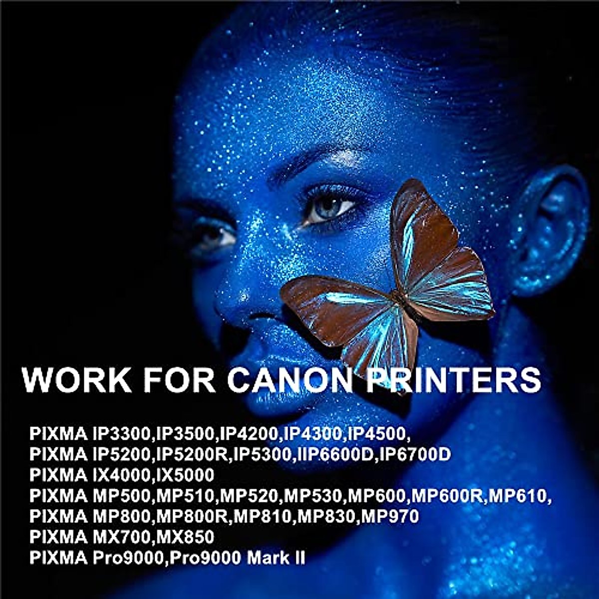 ColorInk PGI-5 CLI-8 Large Capacity Ink Cartridges PGI5 CLI8 New Updated Chips Replacement for Canon PIXMA iP4200 iP4500 iP5200 MP-500 MP-530 MP-830 MP-950 MX-850 (PGBK2,BK2 C2 M2 Y2,Total 10 Pack)