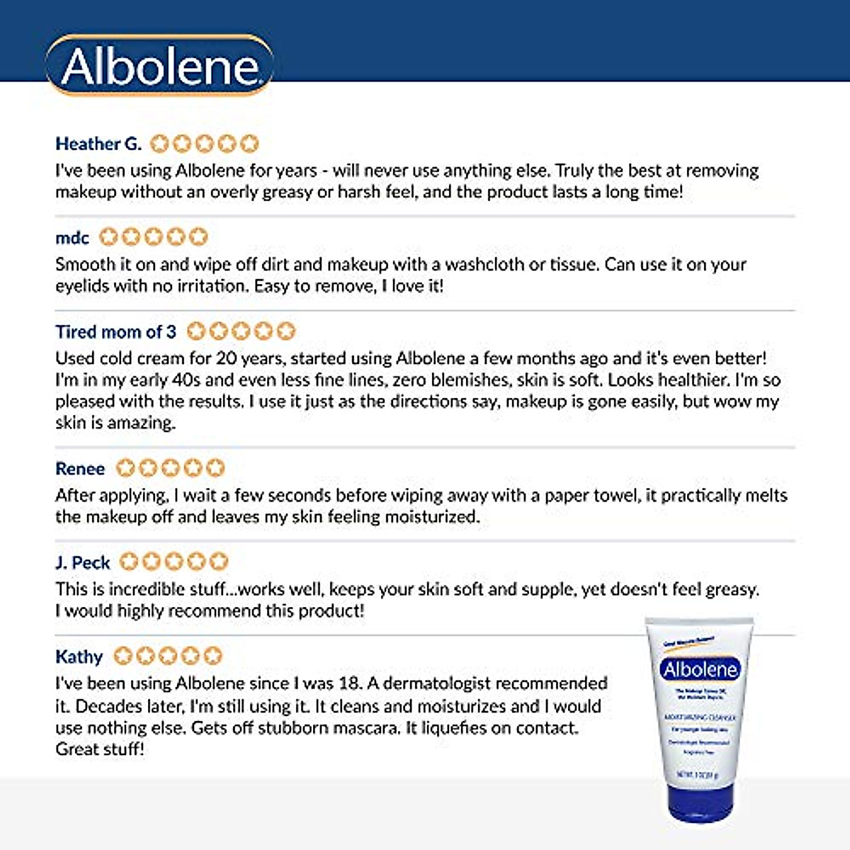 Albolene Face Moisturizer and Makeup Remover, Facial Cleanser and Cleansing Balm, Fragrance Free Cream, 3 Fl Oz (3 Pack)