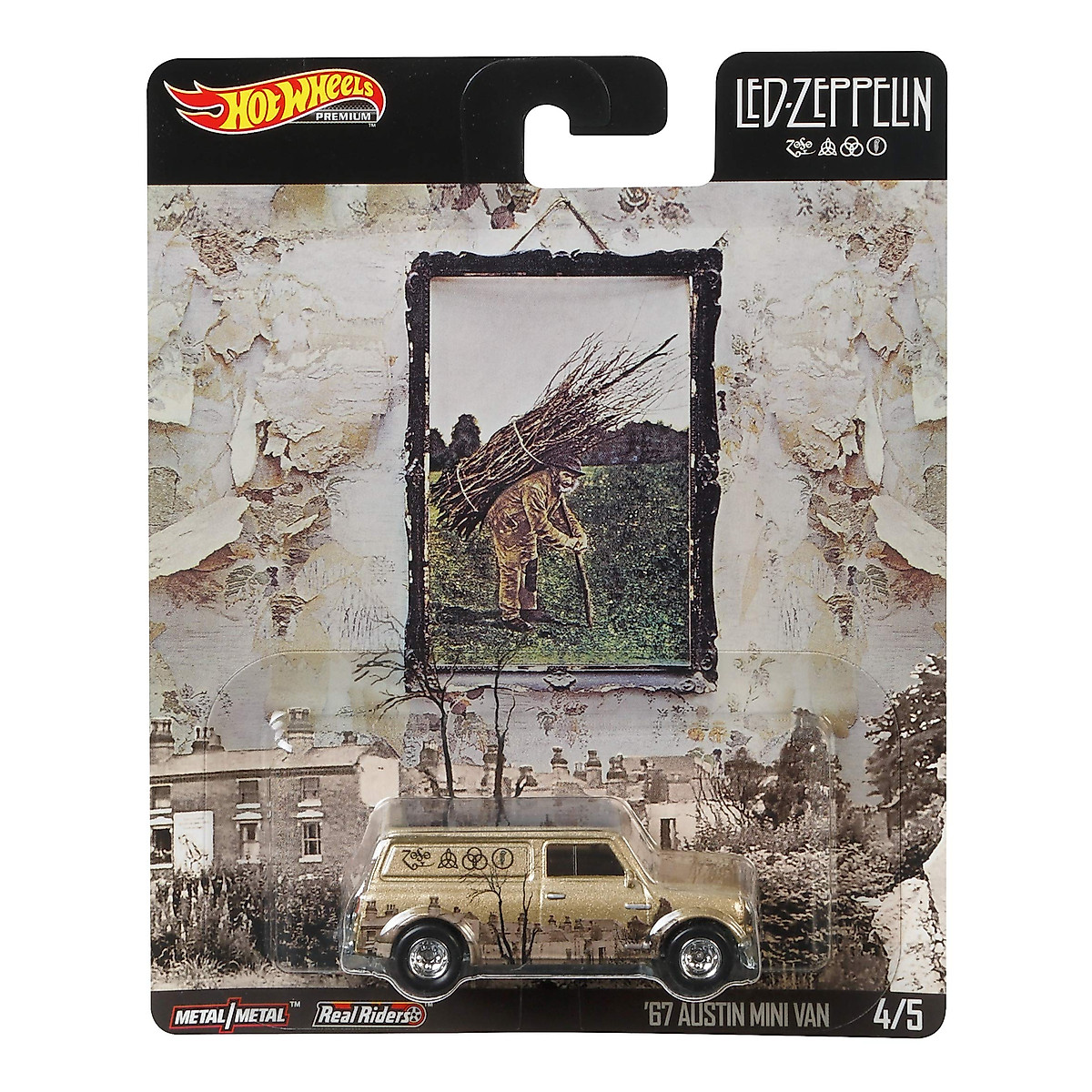 Hot Wheels Led Zeppelin Set of 5 Collectible Die-Cast Vehicles Premium Pop Culture Album Art Cars, Gift for Music Fans and Collectors [Amazon Exclusive]