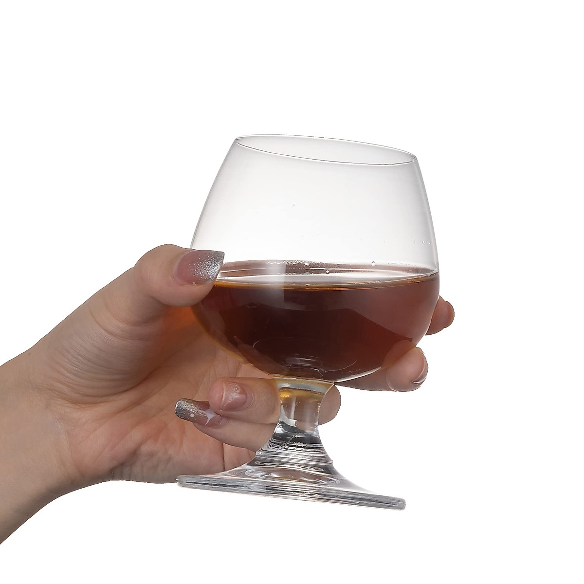 BothEarn Small Clear Brandy Snifter Set of 2, 8.5 Ounce (250 ml) Crystal Whiskey Cognac Glass, Good for Wedding Bar Party Home Cocktail