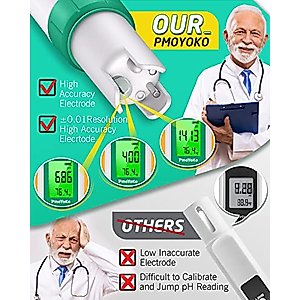 4 in 1 Digital pH Meter for Water, ±0.01 Resolution High Accuracy Tds Meter Digital Water Tester with ATC pH Tester, Water Tester for Drinking Water, Brewing, Hydroponics, Wine, Pool and Aquarium