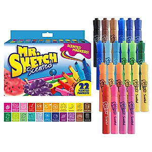Mr. Sketch Chiseled Tip, 2054594, 22 Assorted Scented Markers