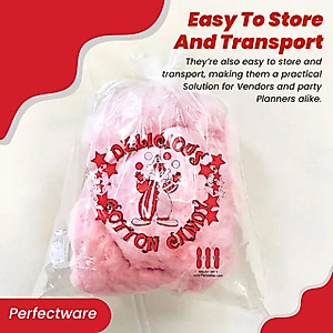 Cotton Candy Bags with Twist Ties- Pack of 400ct