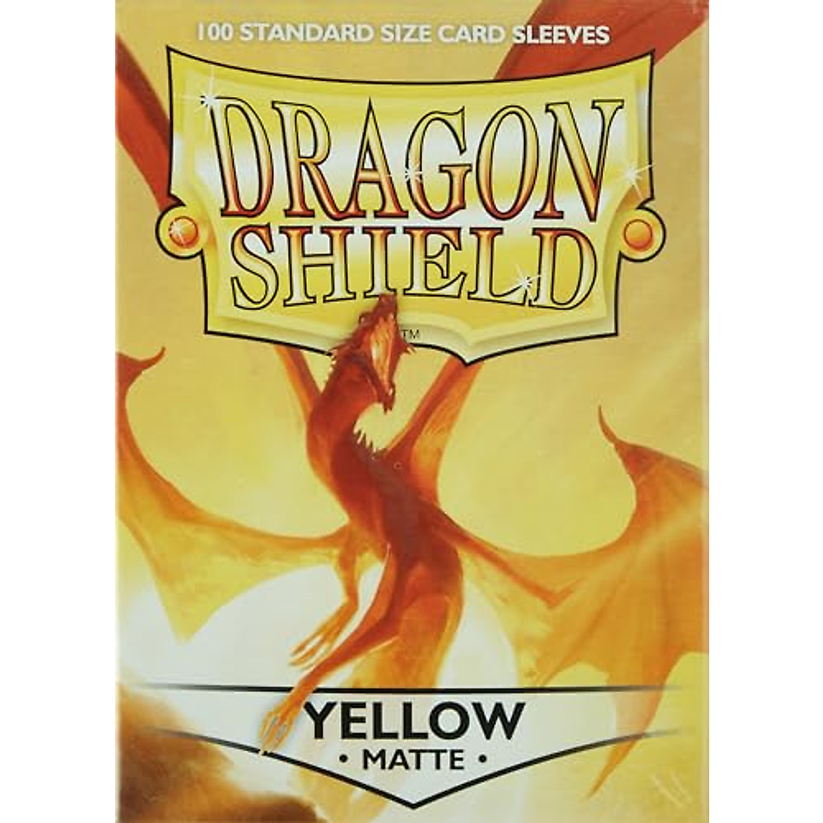 Dragon Shield Standard Size Sleeves – Matte Yellow 100CT - Card Sleeves are Smooth & Tough - Compatible with Pokemon, Yugioh, & Magic The Gathering Card Sleeves – MTG, TCG, OCG