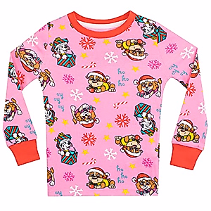 Paw Patrol Girls' Christmas Pajamas Pink 7