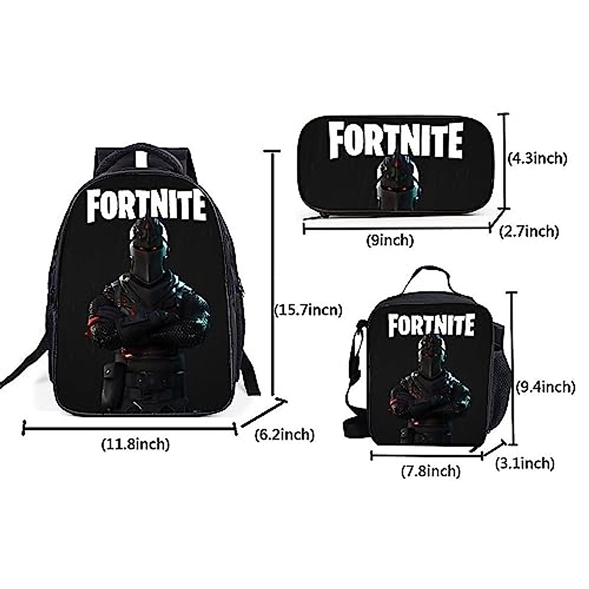 ERUABDB Study 3-Piece School Bag Backpack, Suitable for Teenagers Boys And Girls Travel Study Backpack And Lunch Box And Pencil Bag
