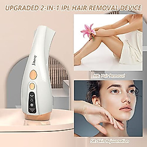 IPL Hair Removal for Women Permanent, Jitesy Hair Removal Device Painless At-Home for Women and Men, Suitable for Face Armpits Legs Arms Bikini Line Whole Body, 999,999+ Flashes for Whole Family Use