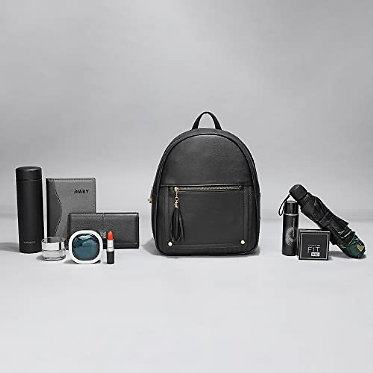 Montana West Anti Theft Backpack Purse for Women Backpack for Ladies with Secured Zipper & Tassel, MWC-104BK