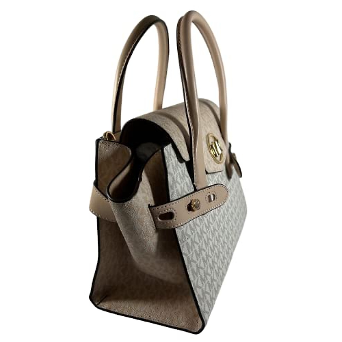 Michael Kors Carmen Colorblock Medium Flap Satchel -Buff Multi