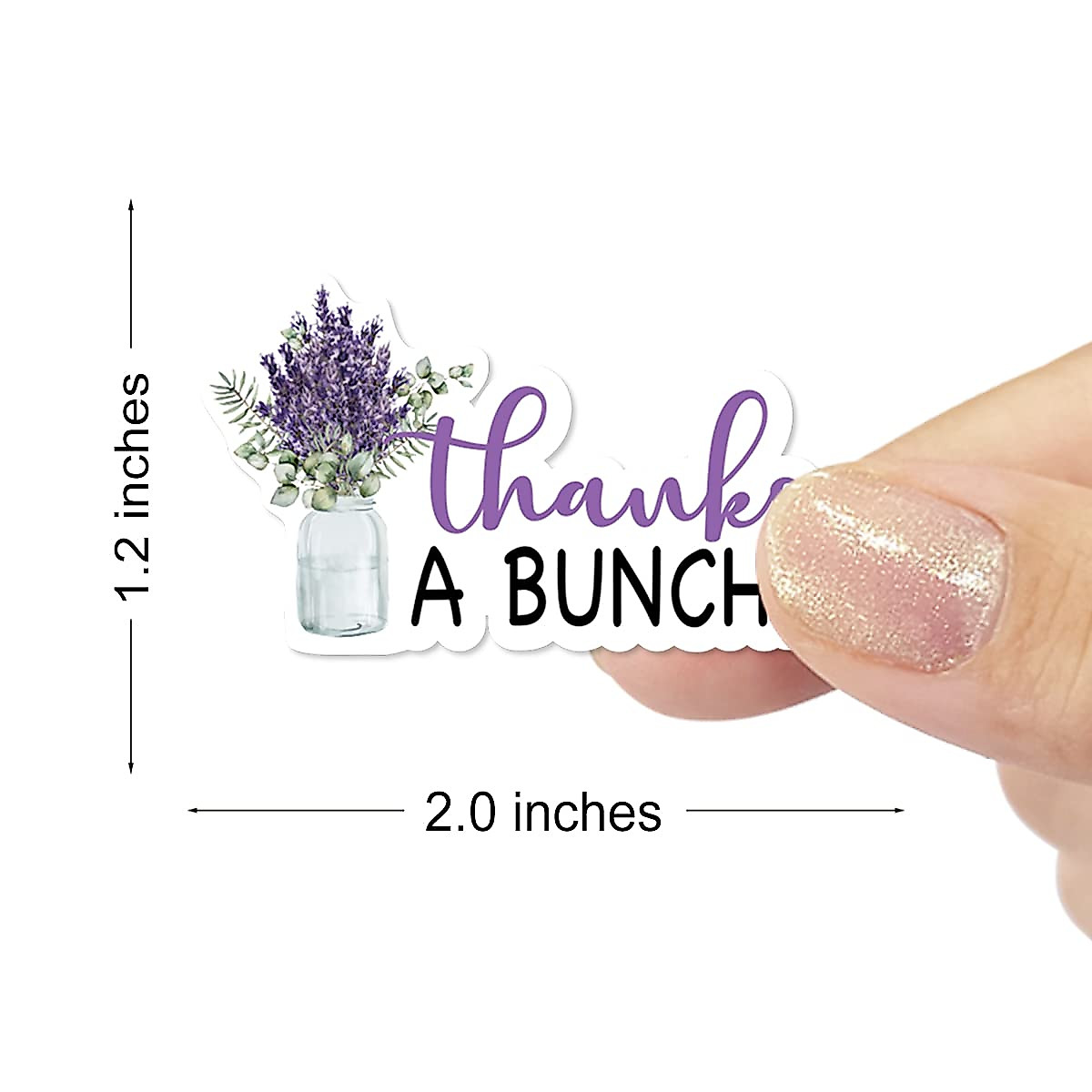 Wailozco Thanks A Bunch Flower Stickers,Thank You Stickers,Handmade Stickers,Small Shop Stickers,Envelopes Stickers for Small Business, Online Retailers,Handmade Goods,500 Labels Per Roll
