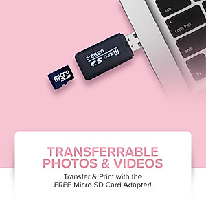 Kids Instant Print Camera myFirst Camera Insta 2 with 12MP Photos 1080P Video Selfie Lens Christmas Birthday Gifts for Boys Ages 3-12, microSD Card, Neck Lanyard Portable Travel Camera (Blue)