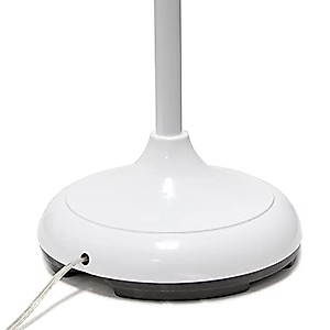 Simple Designs LF2006-WPG 67" Contemporary Multi Head Medusa 5 Light Adjustable Gooseneck White Floor Lamp with Pink, White, Gray Shades for Kids Bedroom Playroom Living Room Office, 30 x 10 x 67