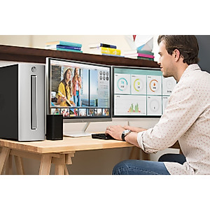 HP Pavilion 27q 27-inch QHD 2k 1440p IPS LED Monitor with AMD FreeSync Support, 100% sRGB, and VESA Mounting Bracket (1HR73AA#ABA) - Silver