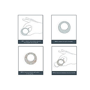 Evriholder Vanity Sink Savers, Drain Cover Hair Catcher for Bathroom, Gray and White, 12 Pack