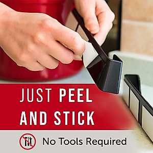 Pot Lid Organizer for Cabinet Door - Pan Lid Holder Cabinet Door - 6" & 9" Pot Lid Holder Wall Mount - Plastic Peel & Stick Cabinet Door Pan Lid Organizer - Lid Holder for Cabinet Door - 6 Pack