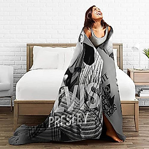 ExBuy Fleece Throw Blankets, Super Soft Flannel Cozy Blankets for Adults, Washable Lightweight Fuzzy Blanket for Couch Sofa Bed Office, Throw Size Warm Plush Blankets for All Season, 50'x40'