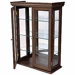 Design Toscano Country Tuscan Wall Curio Display and Storage Cabinet, 20 Inches Wide, 7 Inches Deep, 26 Inches High, Mahogany