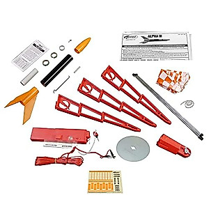 Estes Alpha III Launch Set, 12 years and up with Adult Supervision if under 12, Black,Orange
