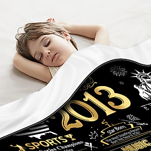 11th Birthday Gifts for Girls and Boys, Soft Comfortable Throw Blanket, Birthday Decorations for Daughter Son Grandson Granddaughter, 11 Year Old Birthday Decorations Blanket 60"X50", Back in 2013