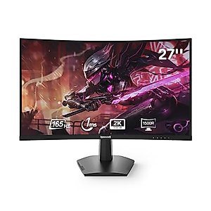 Redragon 27" 144hz/165HZ Curve Gaming Monitor, QHD 2K (2560X1440) IPS Frameless Computer Monitor, 1ms Response Time, Fully Compatible, VESA Wall Mount