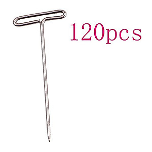 Tupalizy 120PCS 1 Inch Nickel Plated Steel T-Pins