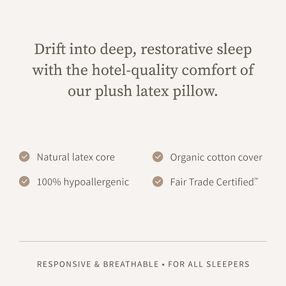 Saatva Latex Pillow - High Loft (6" - 7”) - Hypoallergenic Pillow with Shredded Latex Core - Breathable - Machine Washable Organic Cotton Cover - Queen (28"x16") 1 Pack