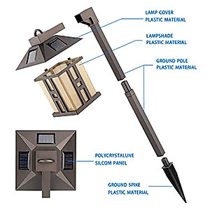SOLPEX Solar Garden Lights, Garden Lights Solar Powered, Waterproof Solar Yard Lights for Lawn, Patio, Yard, Pathway, Walkway and Driveway（2 Pack, Warm White）