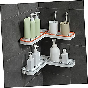 DOITOOL 1pc Corner Shelf Sink Storage Rack Bathroom Corner Organizer Bathroom Draining Rack Pp Commodity Shower Rack