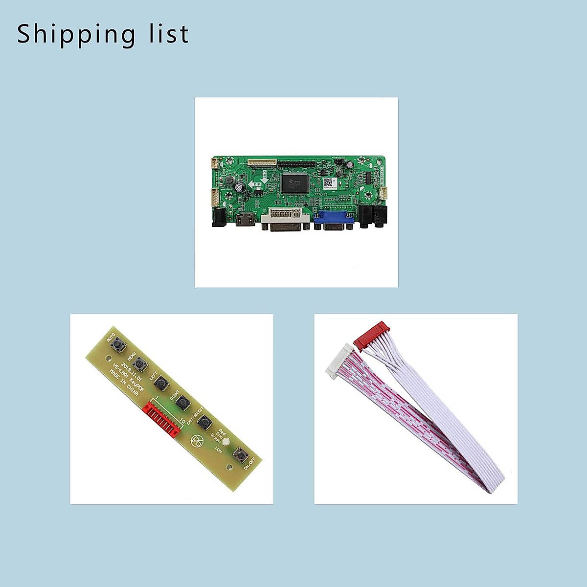 VSDISPLAY HD-MI DVI VGA Audio LCD Controller Board M.NT68676 Compatible with 32" 32 inch 1920x1080 HV320FHB N00 N02 N10 N80 N4K F40 LVDS Interface LCD Screen