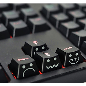 Replacement WASD Arrow Keycaps UV Coating Backlit Double Shot Keycap OEM Profile for Cherry MX Switch Gaming Mechanical Keyboard (8 Keys WASD+Arrow)