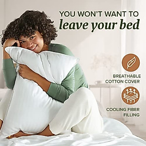 Beckham Hotel Collection Bed Pillows King Size Set of 2 - Down Alternative Bedding Gel Cooling Big Pillow for Back, Stomach or Side Sleepers