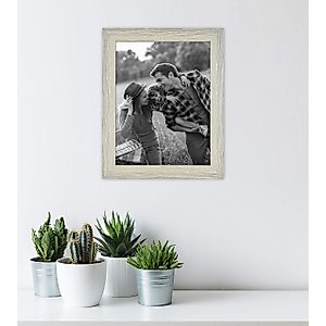 MCS Studio Gallery 8.5x11 Picture Frame Gray Woodgrain, Rectangle Photo Frame for Photos, Posters & Art Prints & Easel for Tapletop Display (1-Pack)
