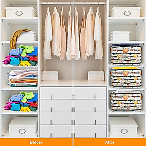 Funnewban Halloween Jack-O-Lantern Pumpkin Storage Bin Basket Collapsible with Leather Handles Waterproof Canvas Storage Cube Box for Closet Toys Clothes Nursery Room Decor Gift Basket