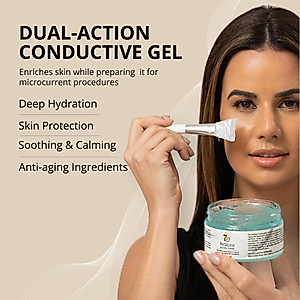 myolift 7E Wellness ReStore Conductive Gel with Bio-Active Complex - 4oz - Facial Skin Care Products with Green Tea Extract, Hyaluronic Acid, and Collagen Peptides - Anti Aging and Skin Tightening