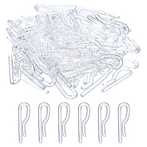 uxcell 300Pcs Durable Plastic Alligator Clips, 1.42" Clear U Shape Shirt Clip Clothespins for Folding Ties, Pants, Socks, Garments