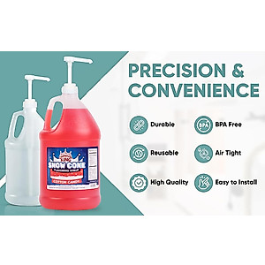 Sauce Pump Fit for Torani 64 Ounce Bottles, Syrup Pump Dispenser for Chocolate Caramel Sauces Sauce Pump Dispenser for Ghirardelli Bottles (4 Packs)