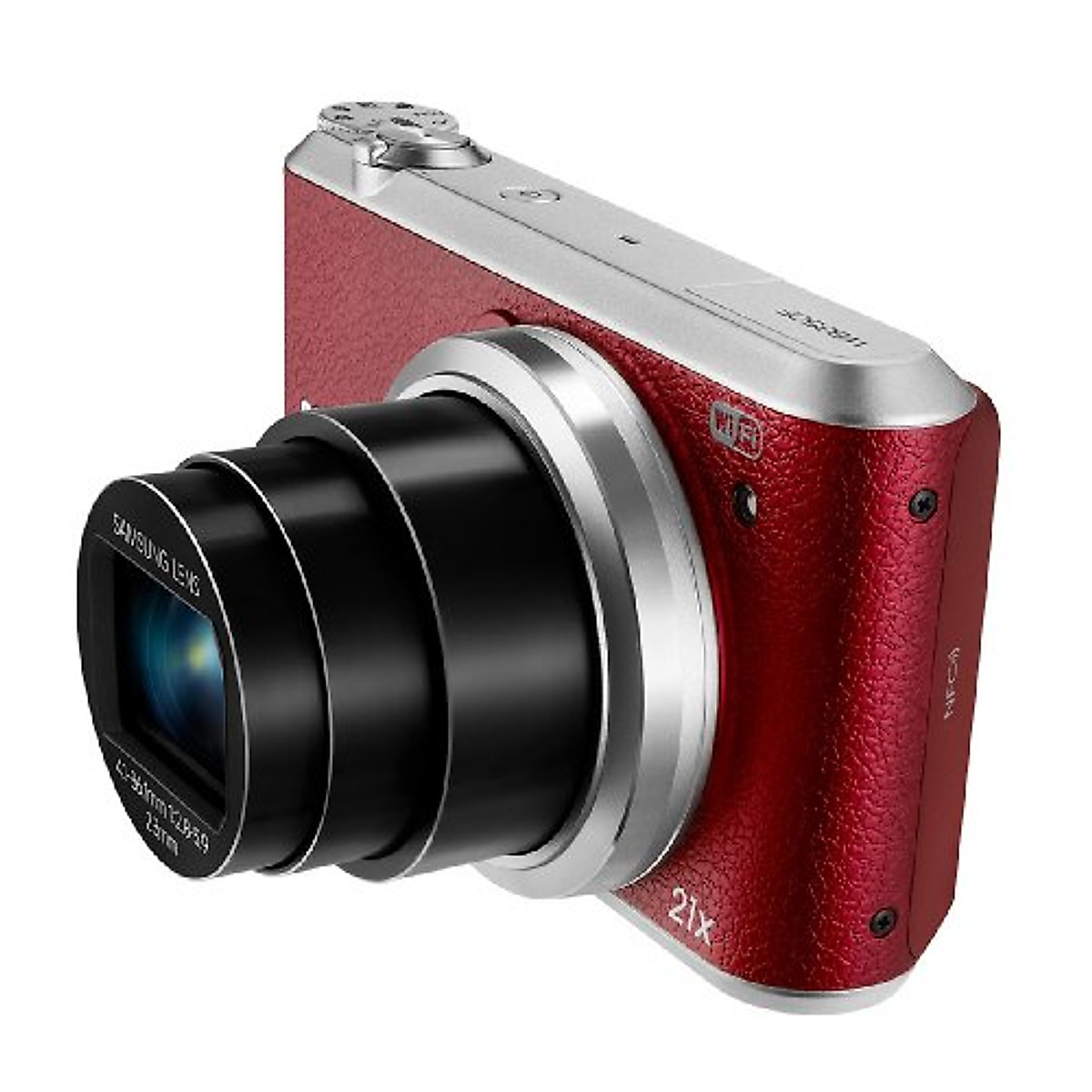 Samsung WB350F 16.2MP CMOS Smart WiFi & NFC Digital Camera with 21x Optical Zoom, 3.0" Touch Screen LCD and 1080p HD Video (Red)