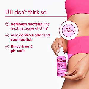 Love Wellness Intimate Skin Support I UTI Prevention and Cleanser Spray I Odor Removal & Itch Relief, Hypochlorous Acid Formula, pH-Balanced & Fragrance-Free, 4 fl oz