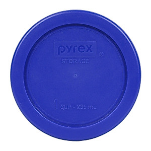 Pyrex (3) 7202-PC 1-Cup, (3) 7200-PC 2-Cup, (3) 7201-PC 4-Cup, (3) 7210-PC 3-Cup Cadet Blue Replacement Food Storage Lids, Made in USA