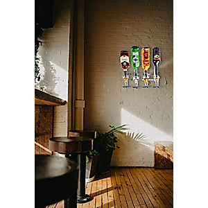 Liquor Bottle Dispenser, 4 Liquor Bottle Dispenser Wall Mount, Liquor Dispenser for Home Bar, Bottle Holder for Alcohol Wall Mount Dispenser
