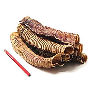 ValueBull Beef Trachea Dog Treats 10-12 Inch, 40 Count Bulk Pack - Angus Beef Dog Chews, Grass-Fed, Single Ingredient
