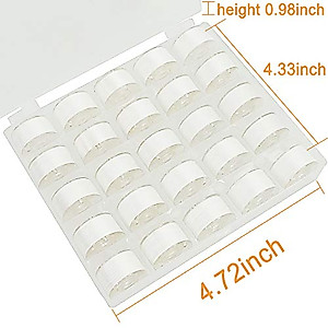 New brothread 25pcs White 60S/2 (90WT) Prewound Bobbin Thread Plastic Size A SA156 for Embroidery and Sewing Machines DIY Embroidery Thread Sewing Thread Cottonized Soft Feel Polyester Thread